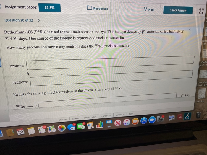 Solved Assignment Score: 57.3% Resources Hint Check Answer | Chegg.com