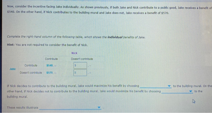 Solved 9. Voluntary contributions toward a public good Jake | Chegg.com