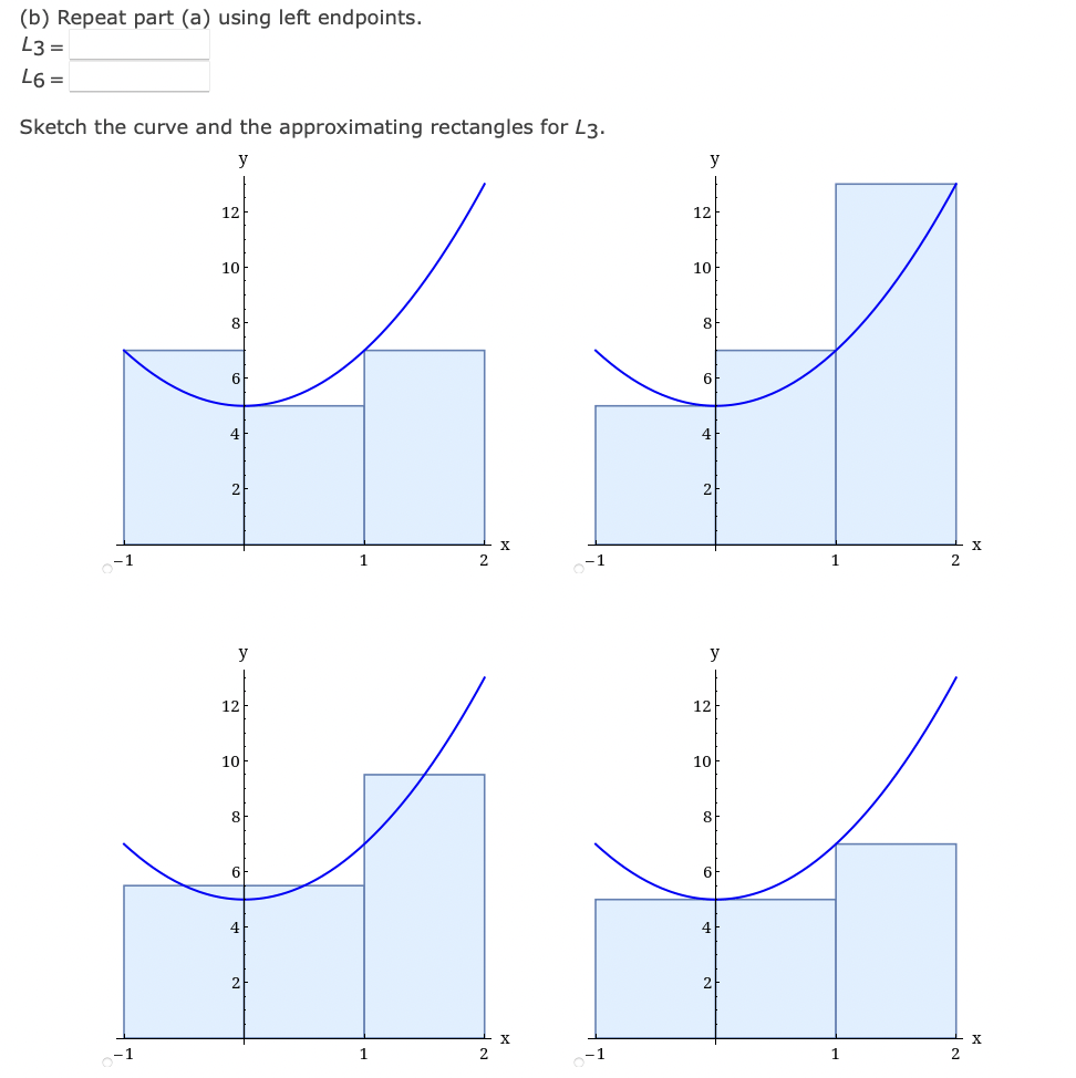 (b) ﻿Repeat part (a) ﻿using left | Chegg.com