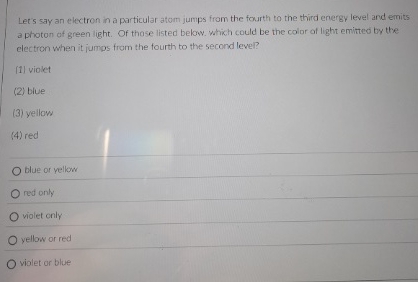 Solved Let's say an electron in a particular atom jumps from | Chegg.com