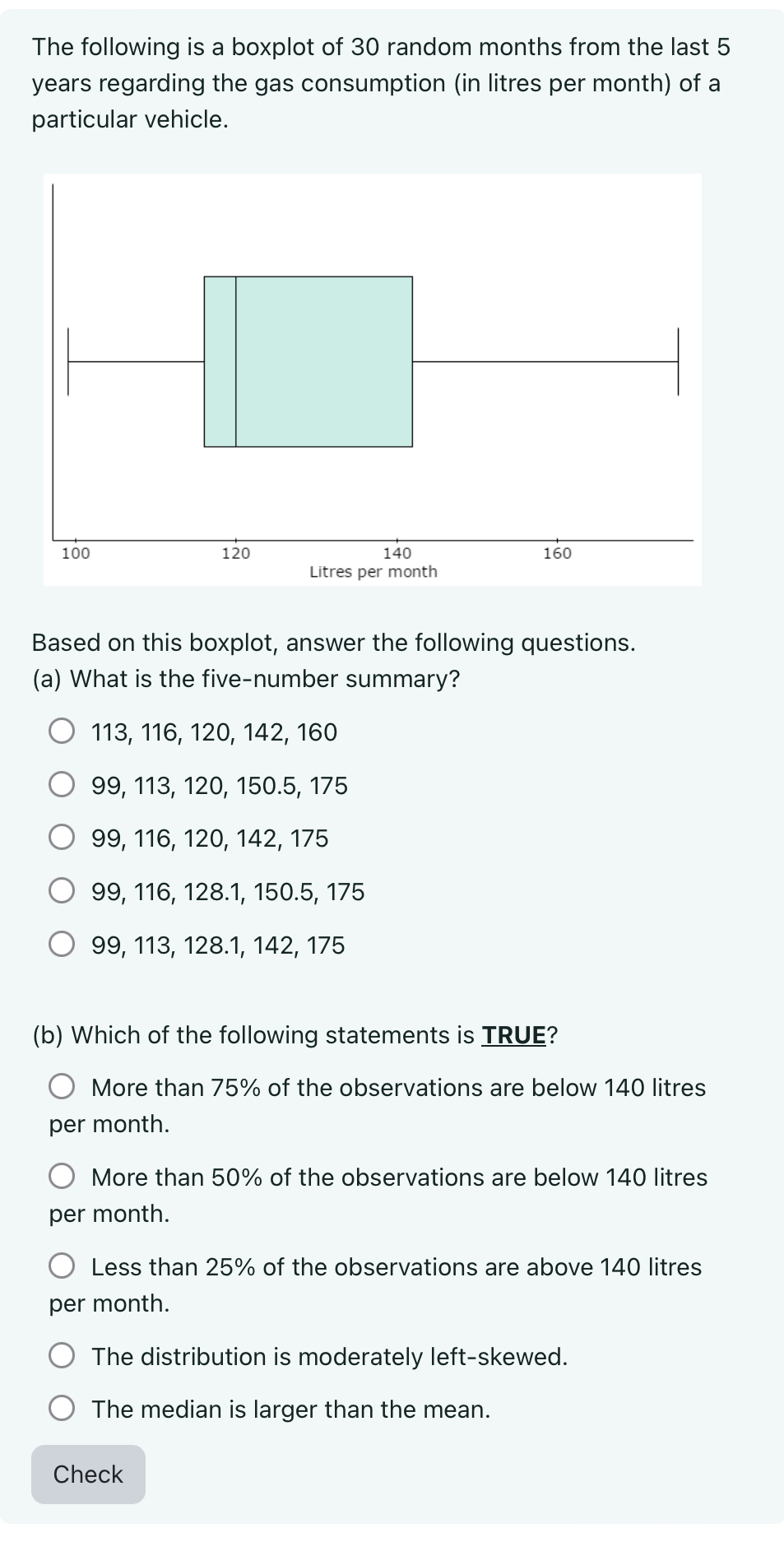 Solved The following is a boxplot of 30 ﻿random months from | Chegg.com