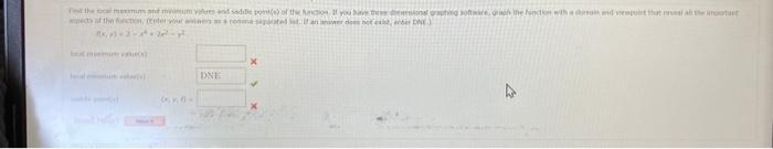 Solved Find the local maximum and minimum values and saddle | Chegg.com