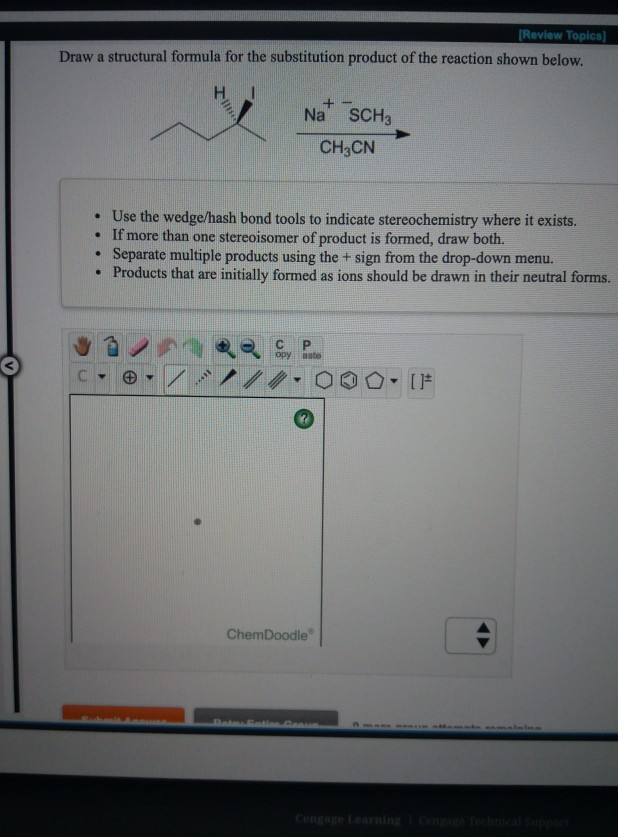Solved [Review Topics) Draw a structural formula for the | Chegg.com