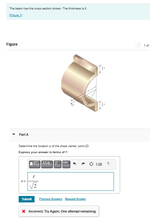 Solved The beam has the cross section shown. The thickness | Chegg.com