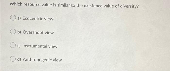Solved Which resource value is similar to the existence | Chegg.com