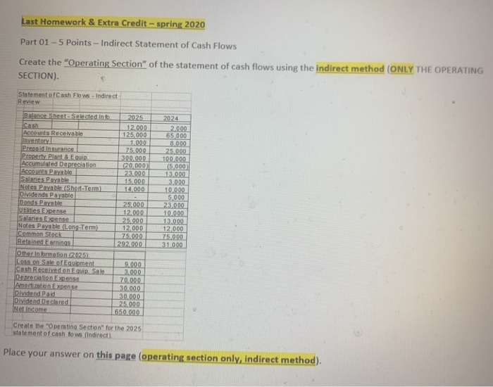 Solved Last Homework & Extra Credit - spring 2020 Part 01 - | Chegg.com