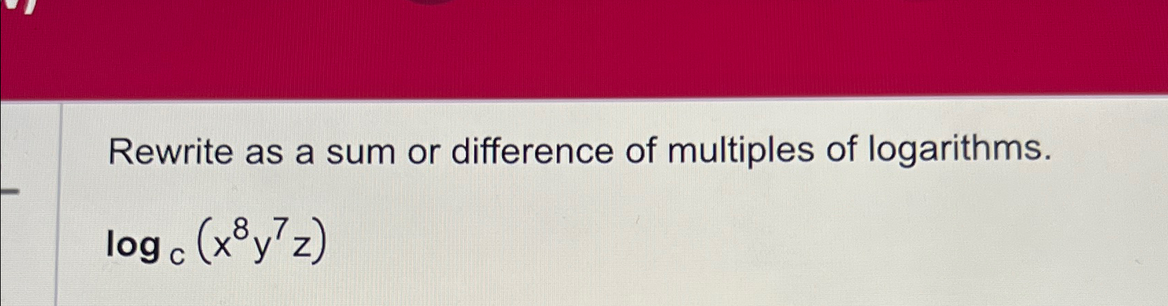 Solved Rewrite as a sum or difference of multiples of | Chegg.com