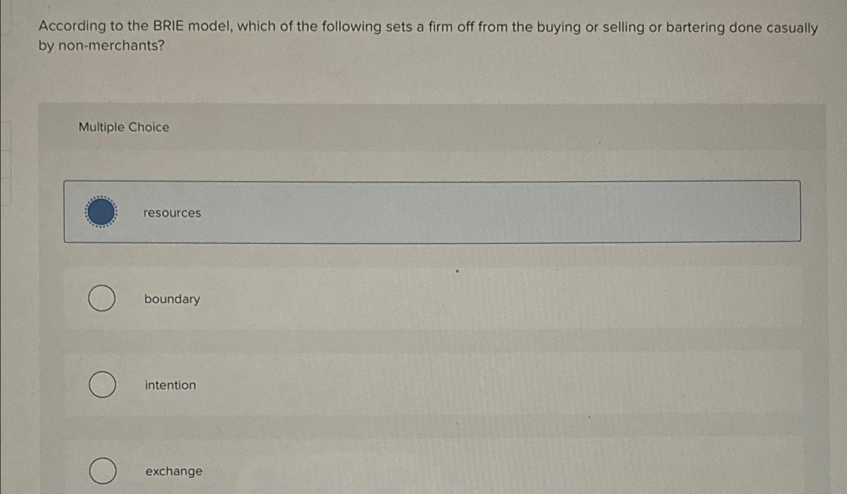 Solved According to the BRIE model, which of the following | Chegg.com