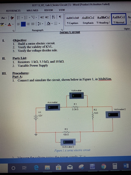 Solved EET113_02_ Lab 3 Series Circuit (1) - Word (Product | Chegg.com
