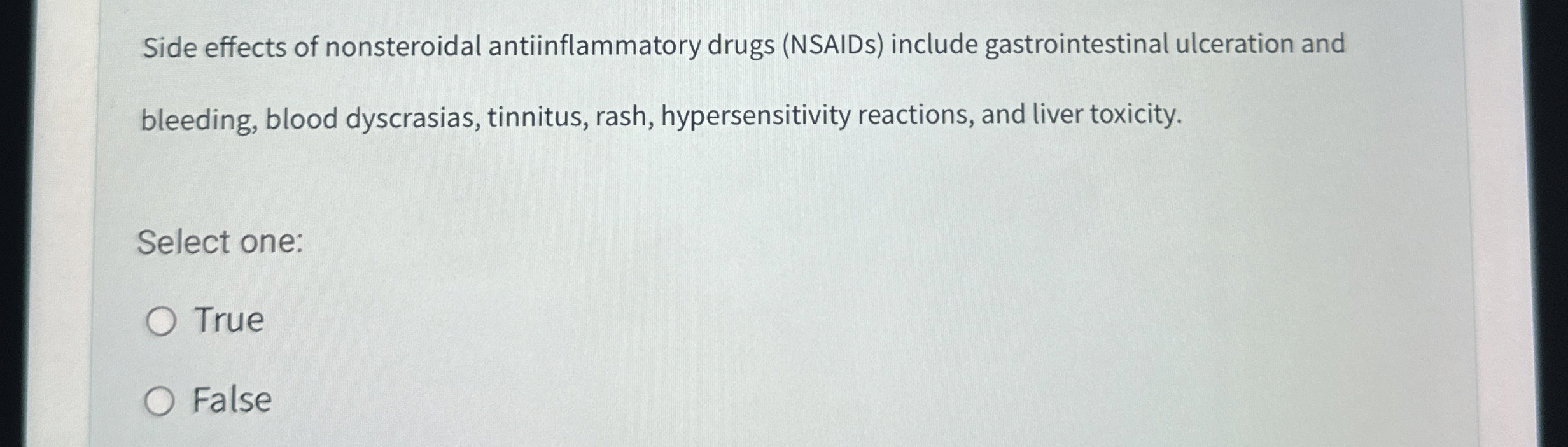 Solved Side effects of nonsteroidal antiinflammatory drugs | Chegg.com