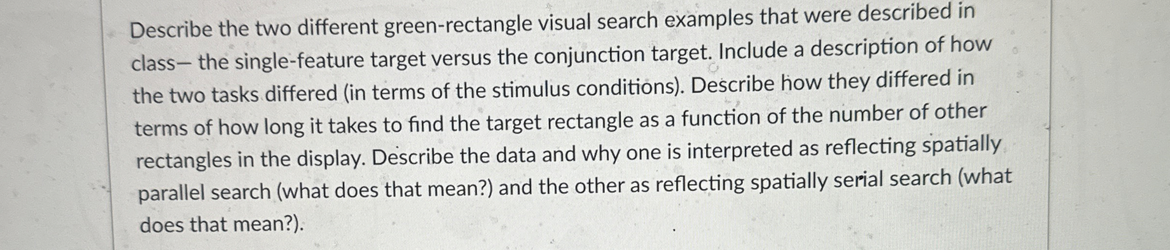 Solved Describe the two different green-rectangle visual | Chegg.com