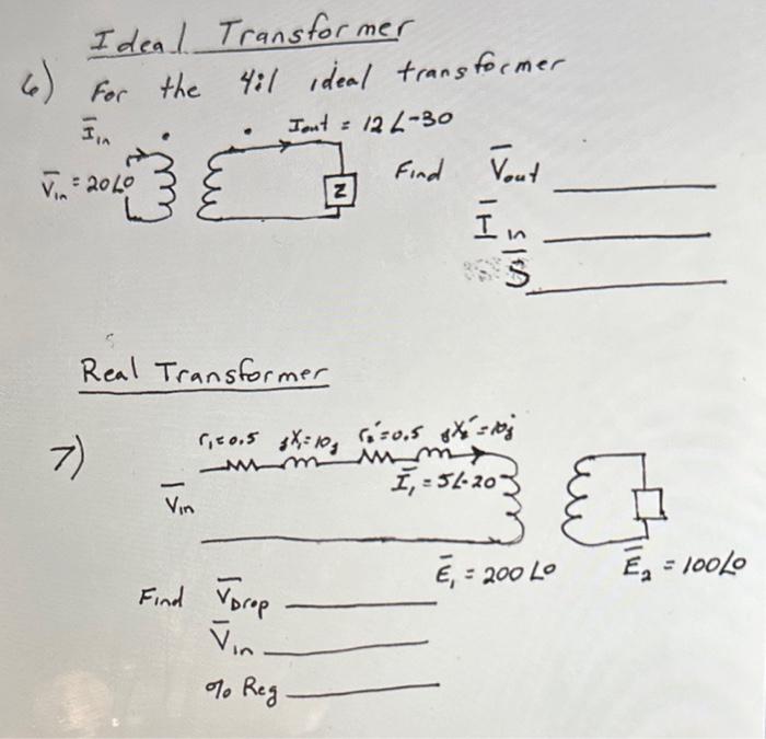Solved Ideal Transformer For the 4:1 ideal transformer 2∠−30 | Chegg.com