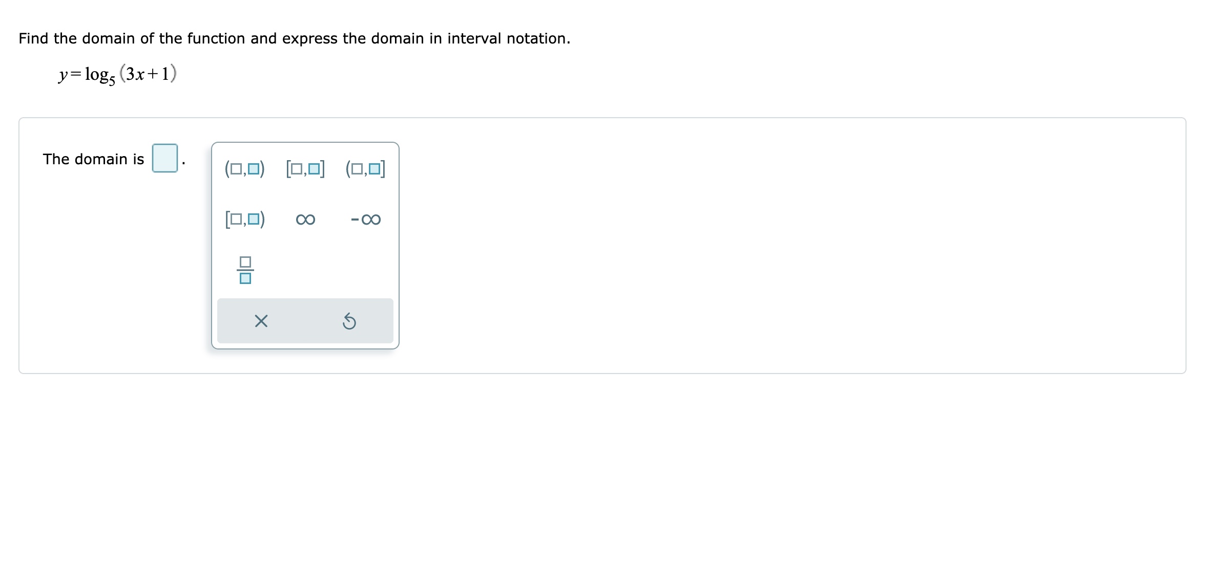 Solved Find the domain of the function and express the | Chegg.com