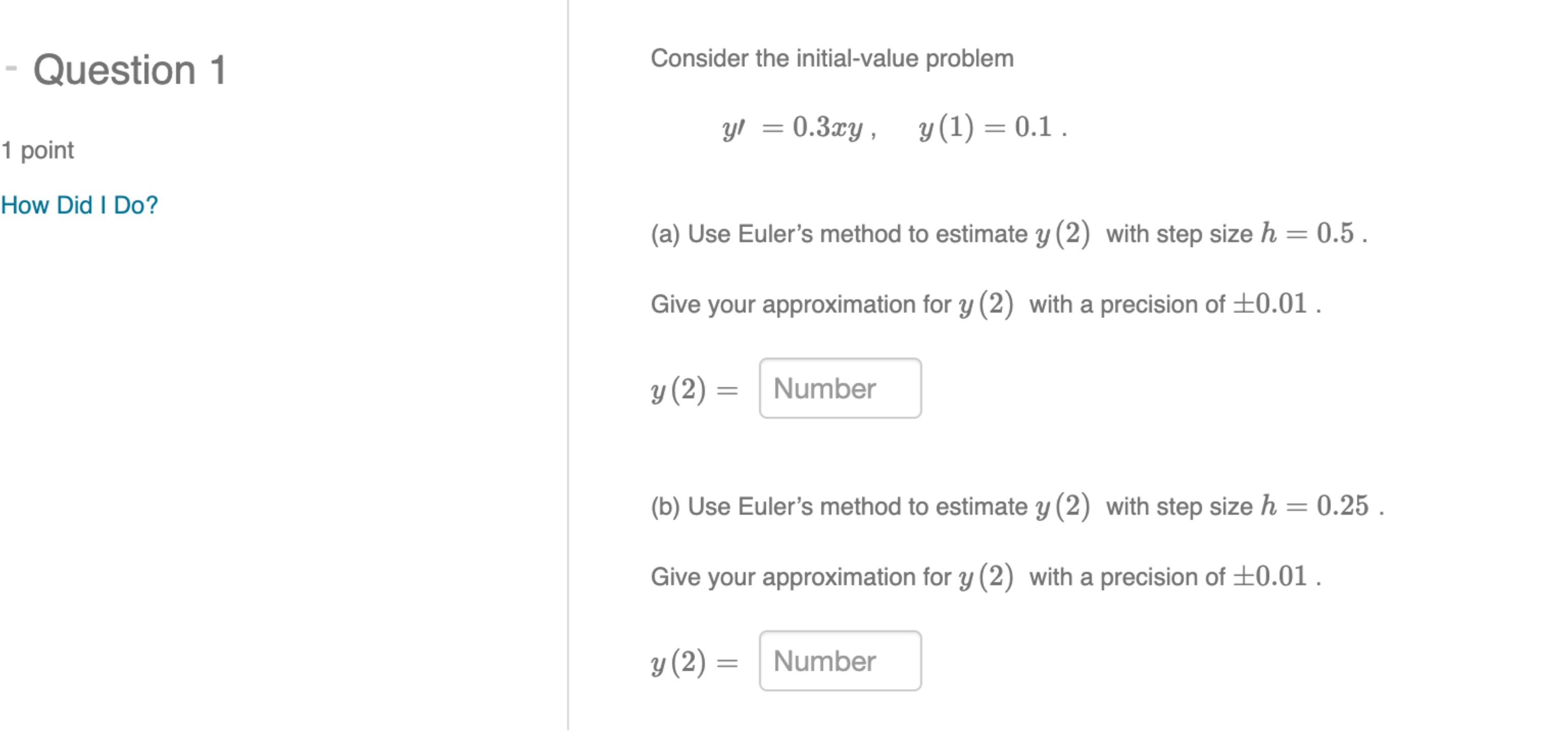 Solved Consider the initial-value | Chegg.com