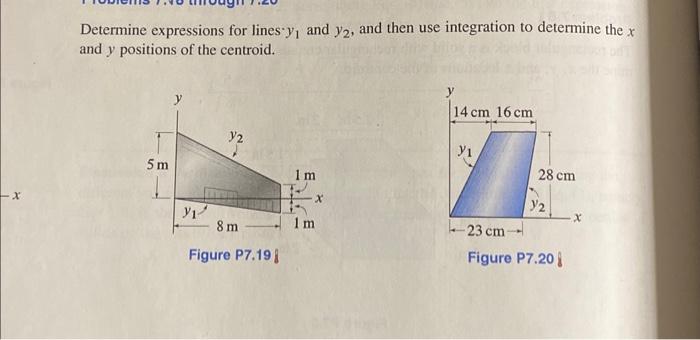 Solved Determine expressions for lines y1 and y2, and then | Chegg.com