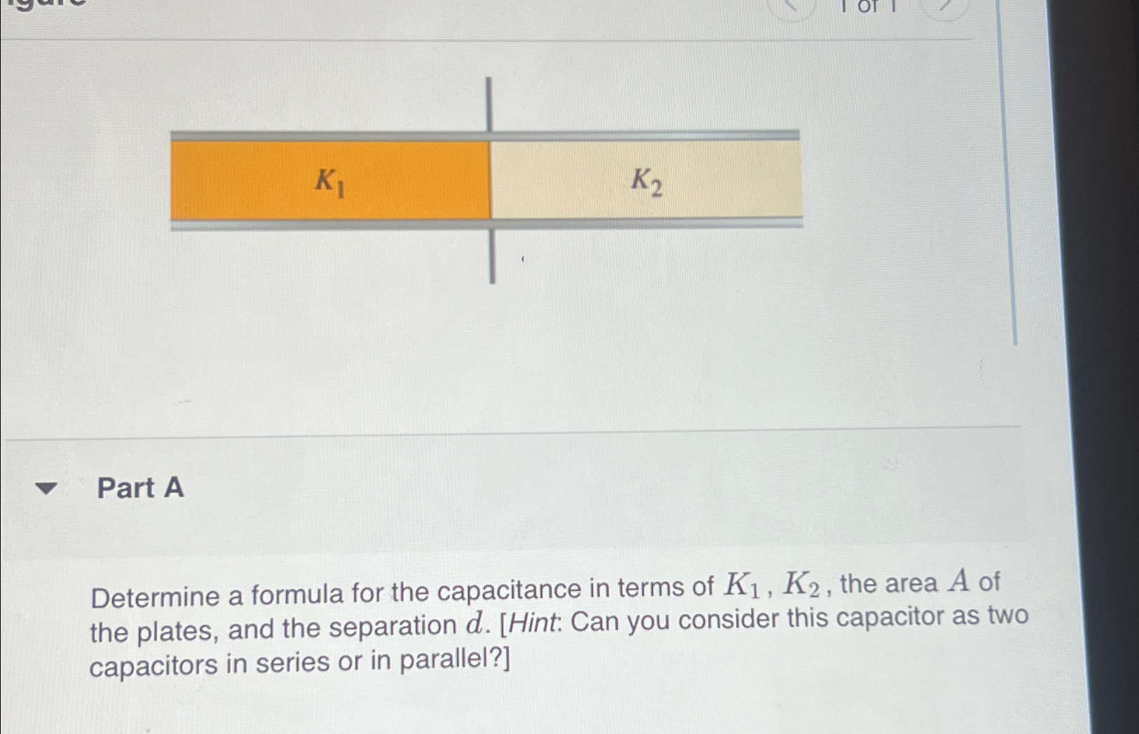 Solved Two different dielectrics each fill half the dpace | Chegg.com