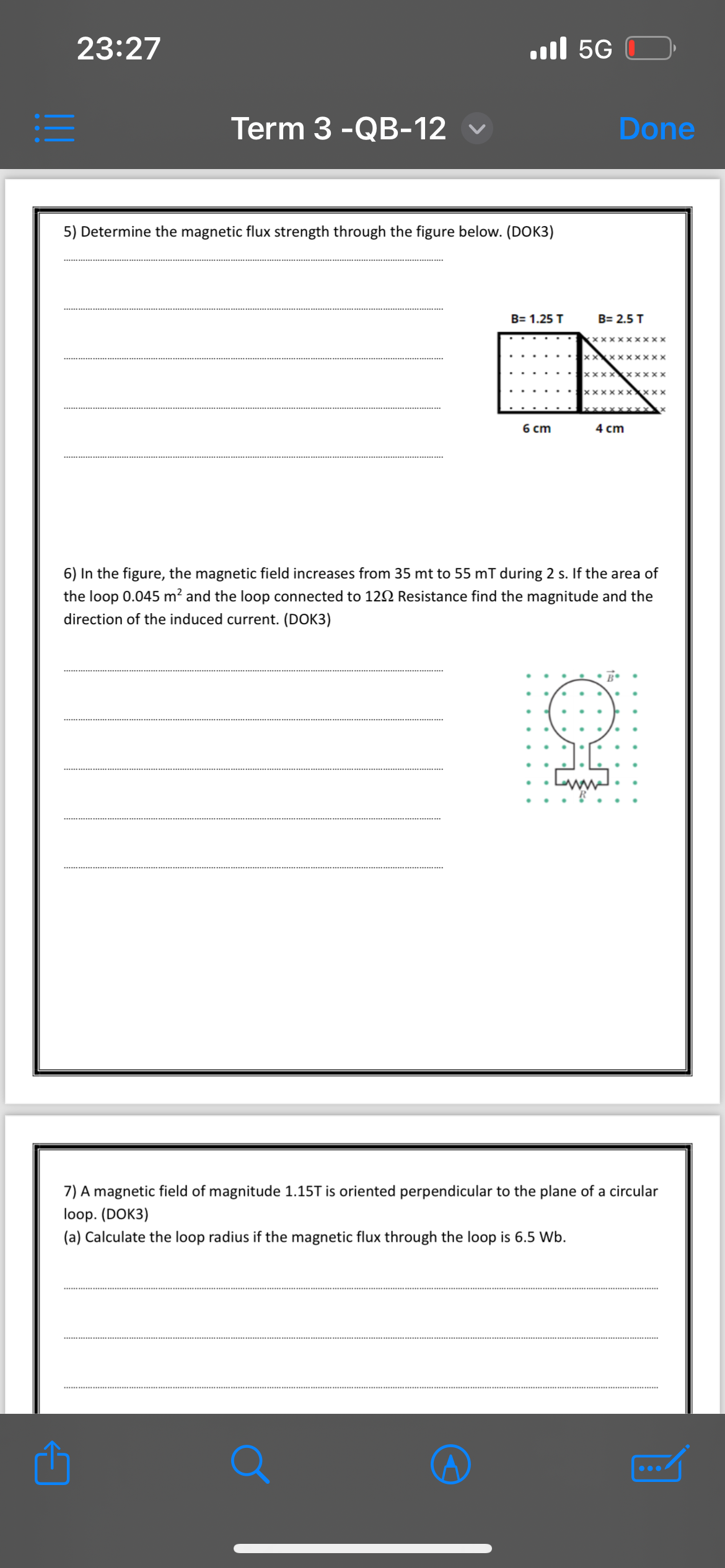 Solved Determine the magnetic flux strength through the | Chegg.com
