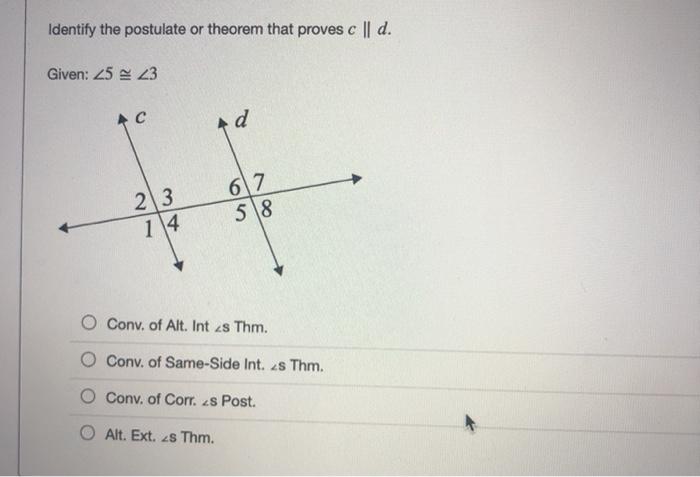 Solved Identify the postulate or theorem that proves p || q. | Chegg.com