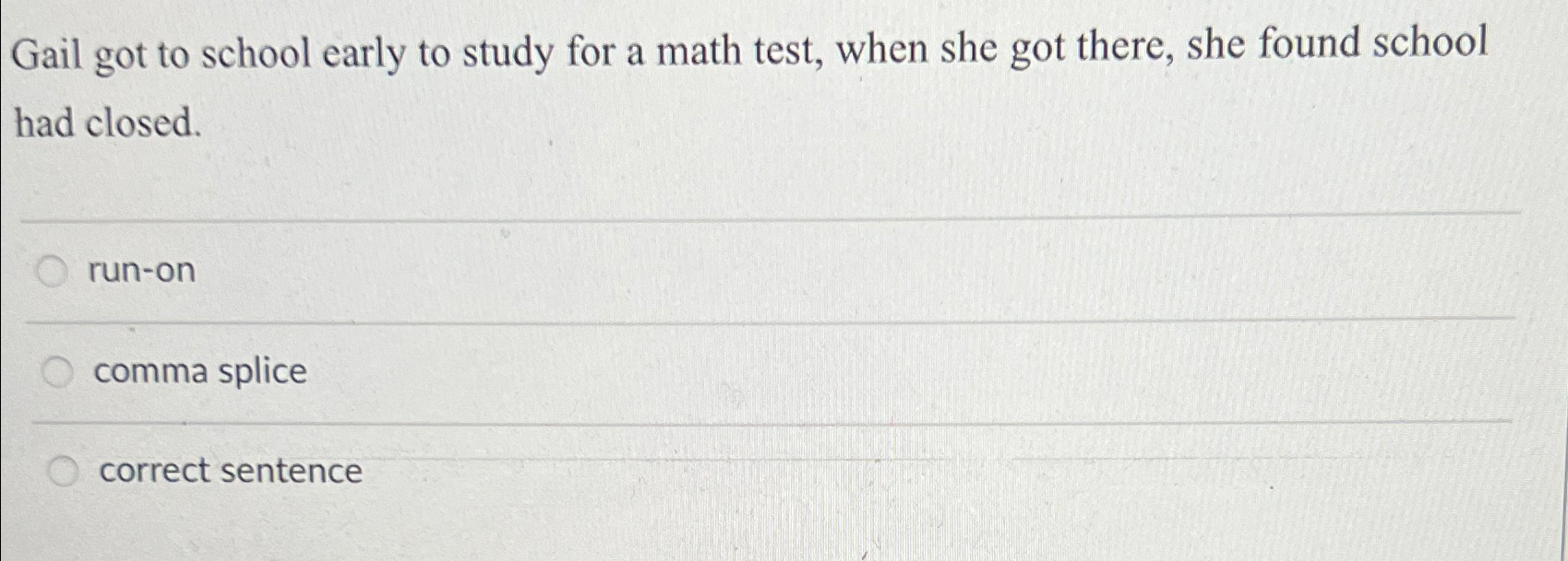 Solved Gail got to school early to study for a math test, | Chegg.com
