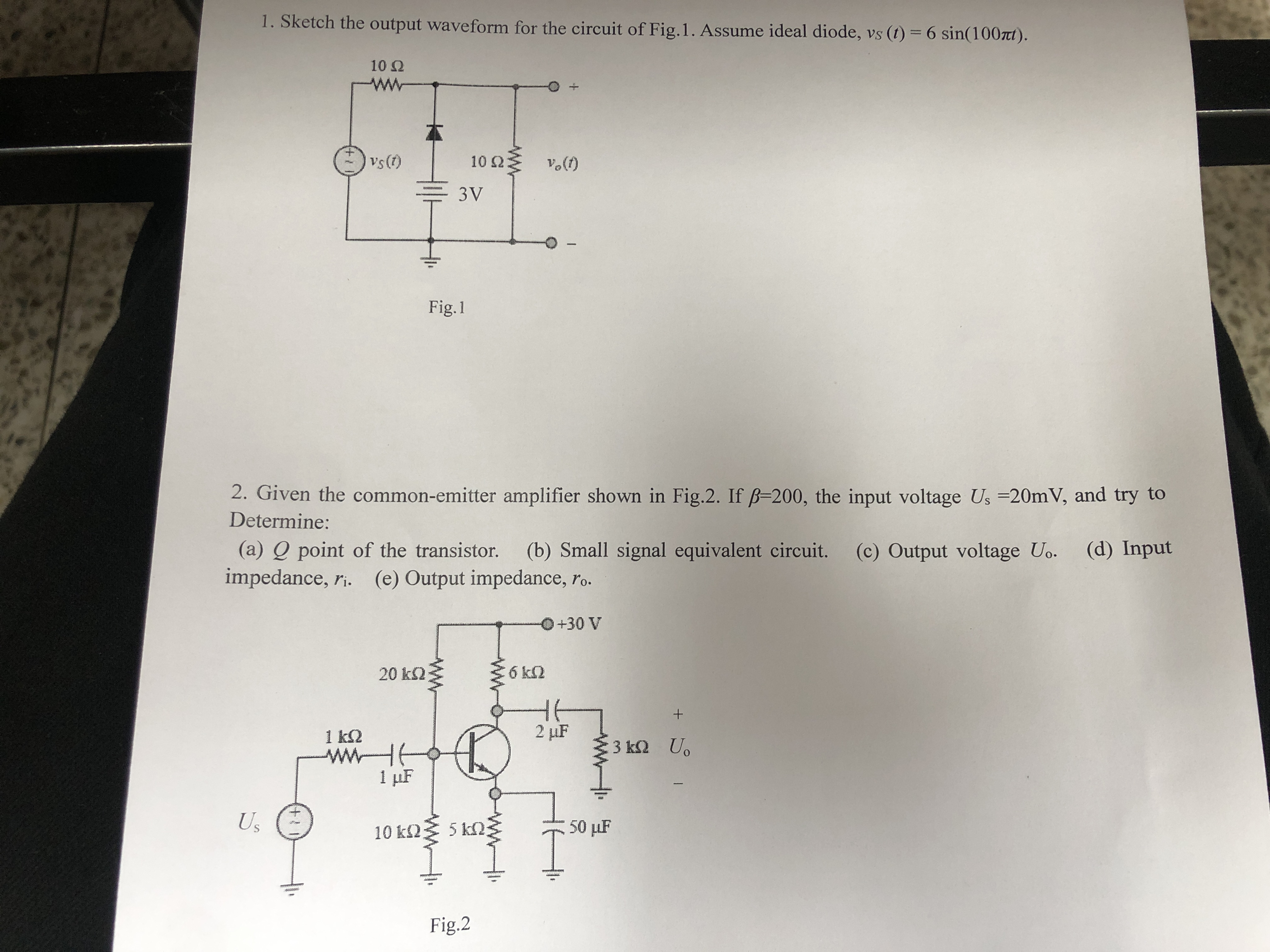 Solved please answer all Sketch the output waveform for the | Chegg.com