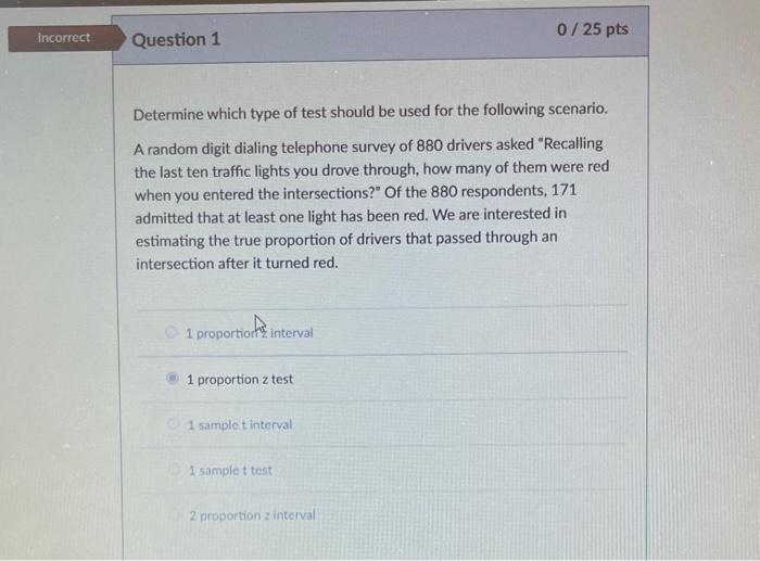 Solved Determine which type of test should be used for the | Chegg.com
