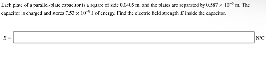 Solved Each plate of a parallel-plate capacitor is a square | Chegg.com