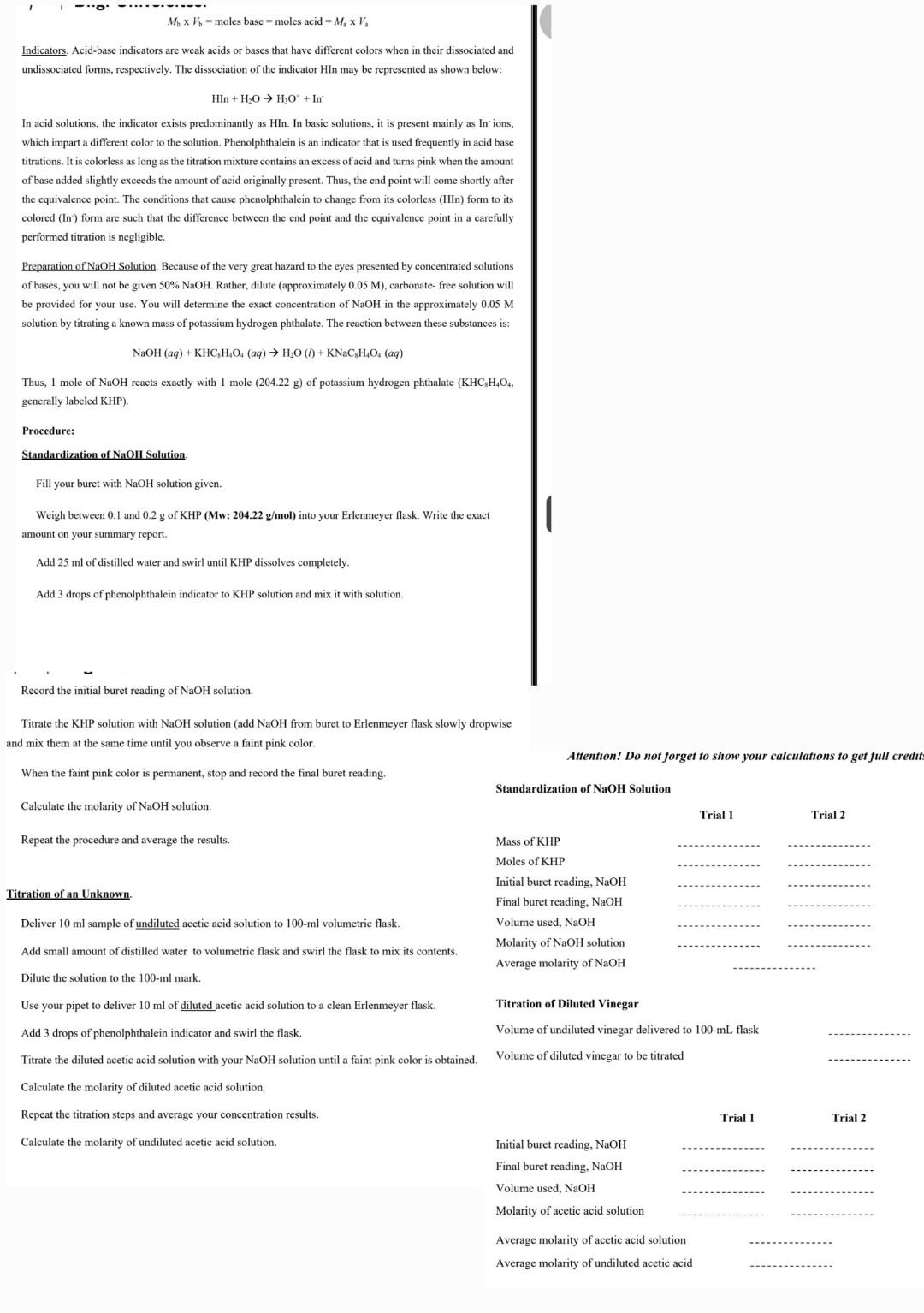 Equipment and Supplies: - Analytical balance - Sodium | Chegg.com