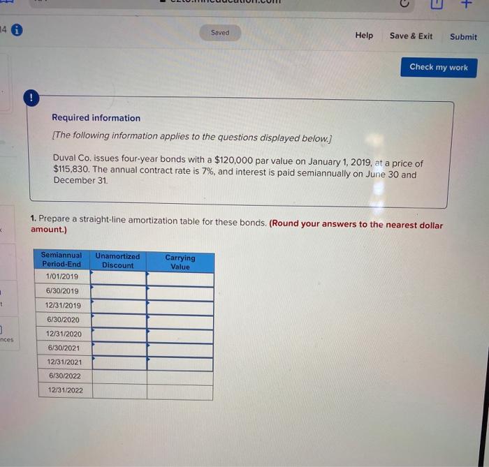 Solved 4 Saved Help Save & Exit Submit Check my work | Chegg.com