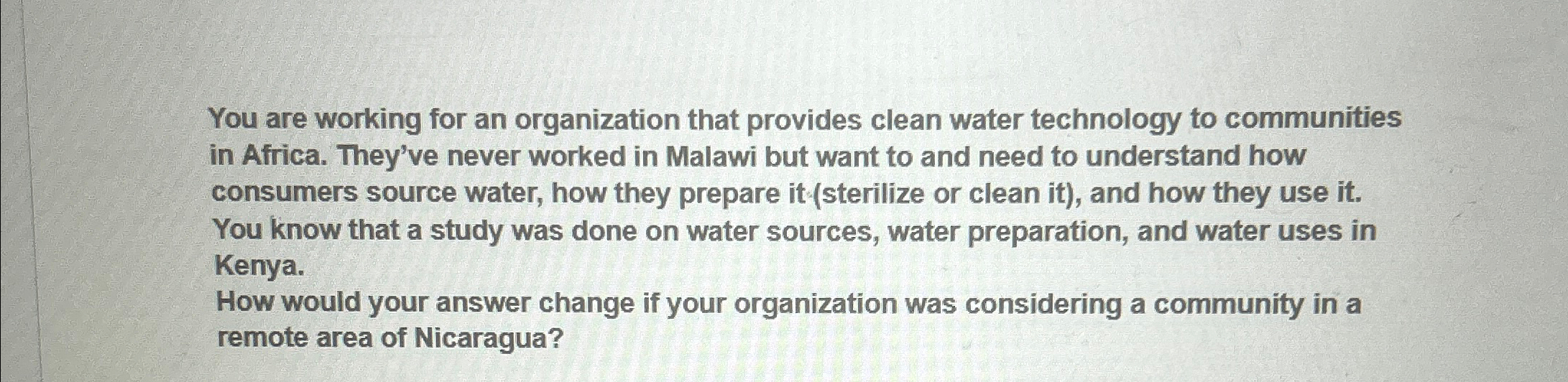 Solved You are working for an organization that provides | Chegg.com