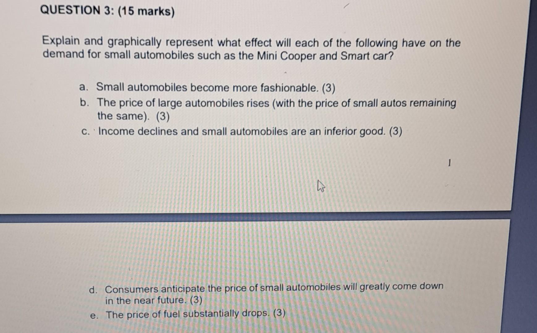 Solved Explain and graphically represent what effect will | Chegg.com