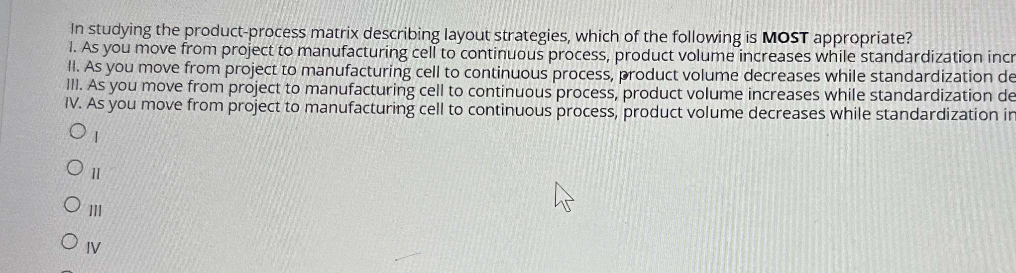 Solved In studying the product-process matrix describing | Chegg.com