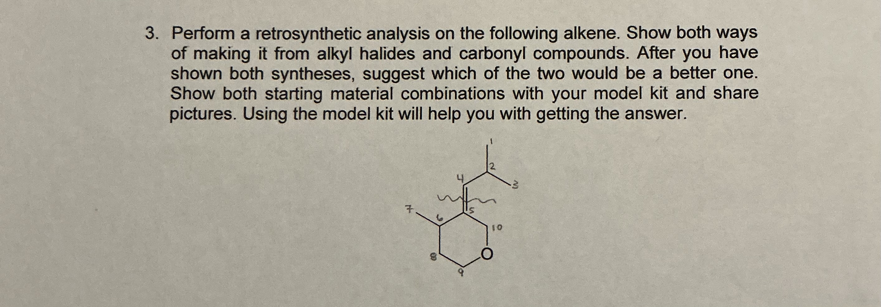 Solved 3. ﻿Perform a retrosynthetic analysis on the | Chegg.com