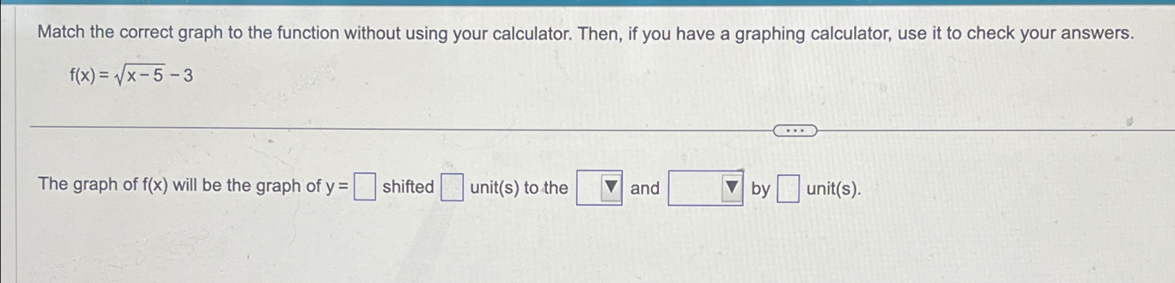 Solved Match the correct graph to the function without using | Chegg.com