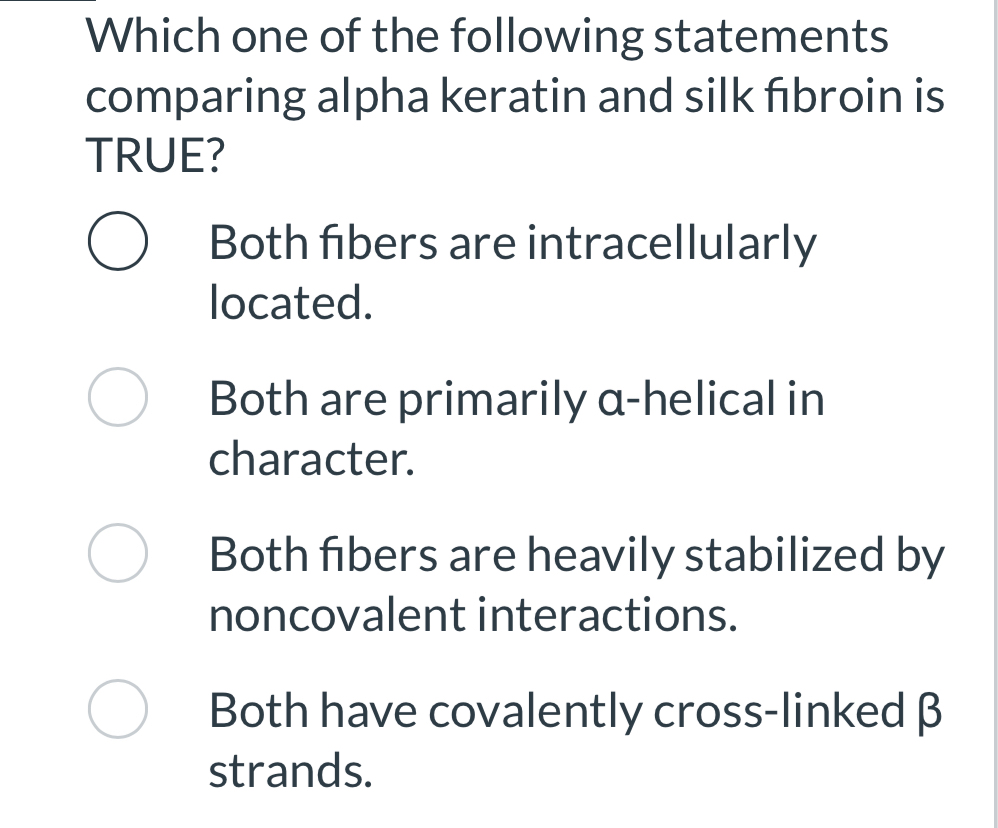 Solved Which one of the following statements comparing alpha | Chegg.com