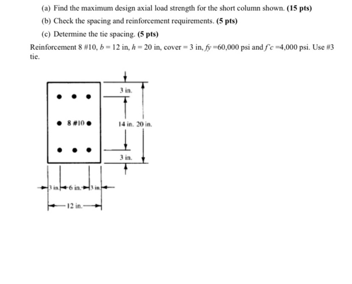 Solved (a) Find the maximum design axial load strength for | Chegg.com