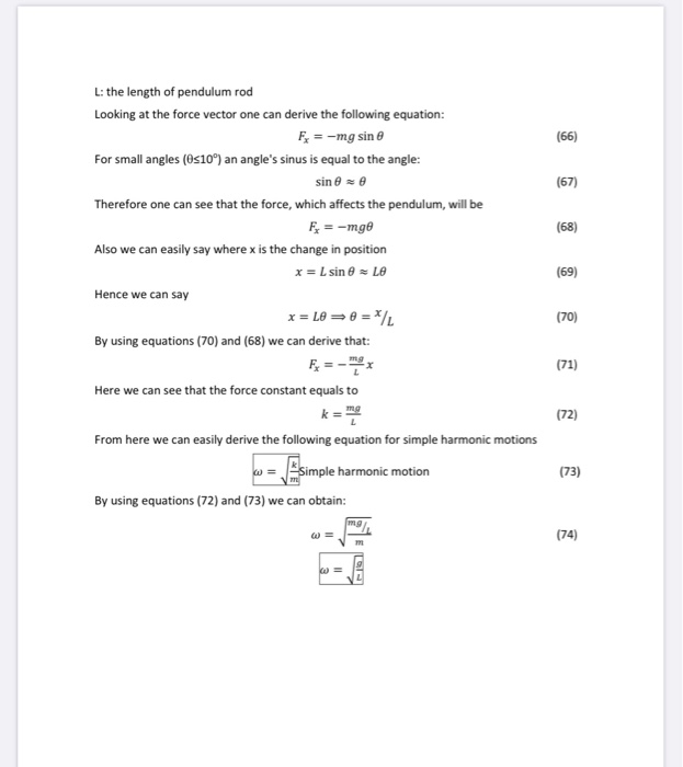 Solved 6 Simple Pendulum Objective Measure The Period Of
