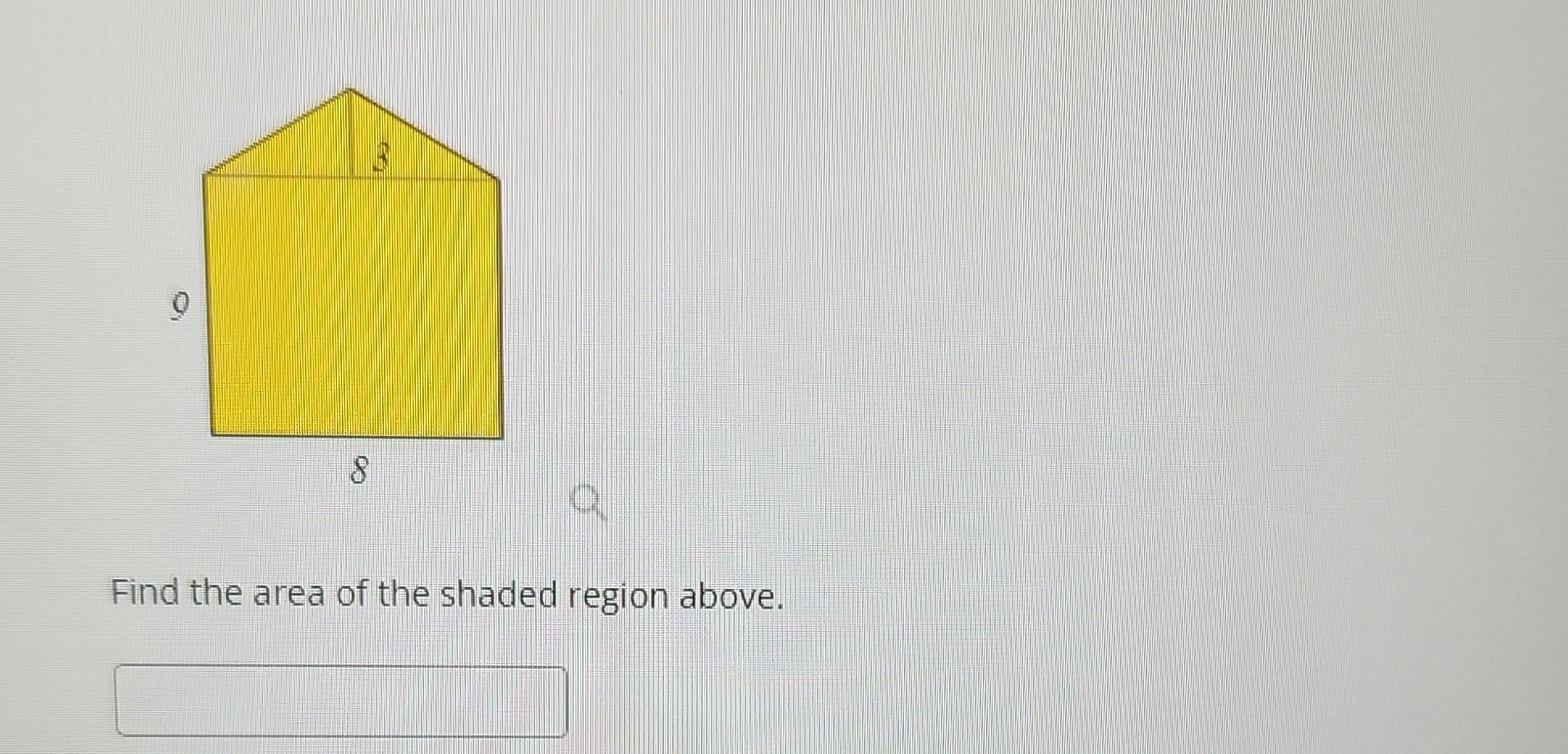 Solved Find The Area Of The Shaded Region Above