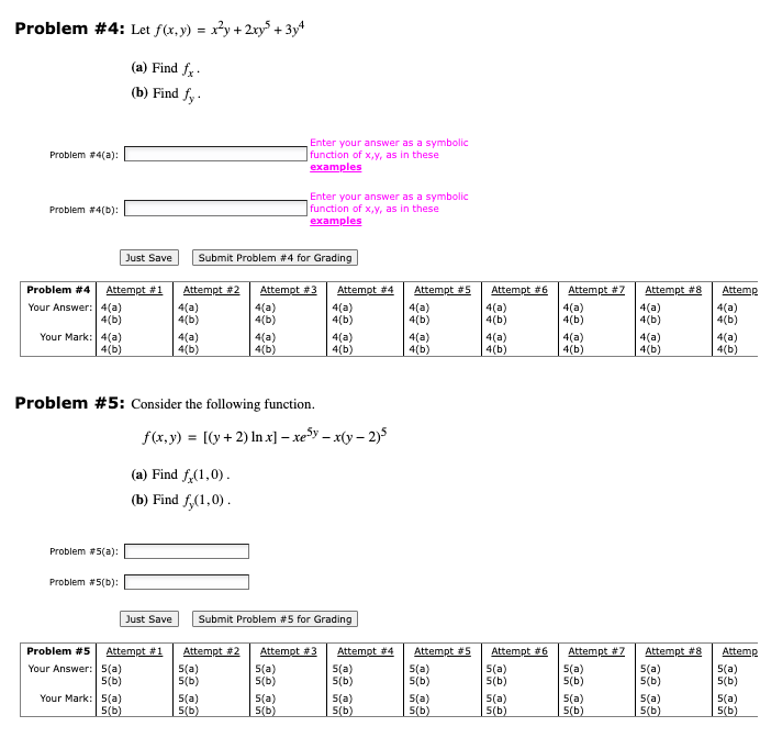 Solved Problem #4: Let f(x,y)=x2y+2xy5+3y4(a) Find fx.(b) | Chegg.com Solved Problem #4: Let f(x,y)=x2y+2xy5+3y4(a) Find fx.(b) | Chegg.com