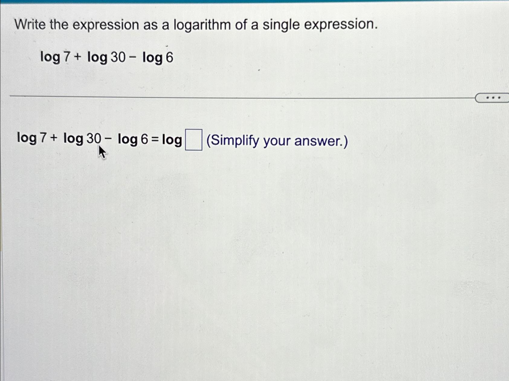 Solved Write the expression as a logarithm of a single | Chegg.com