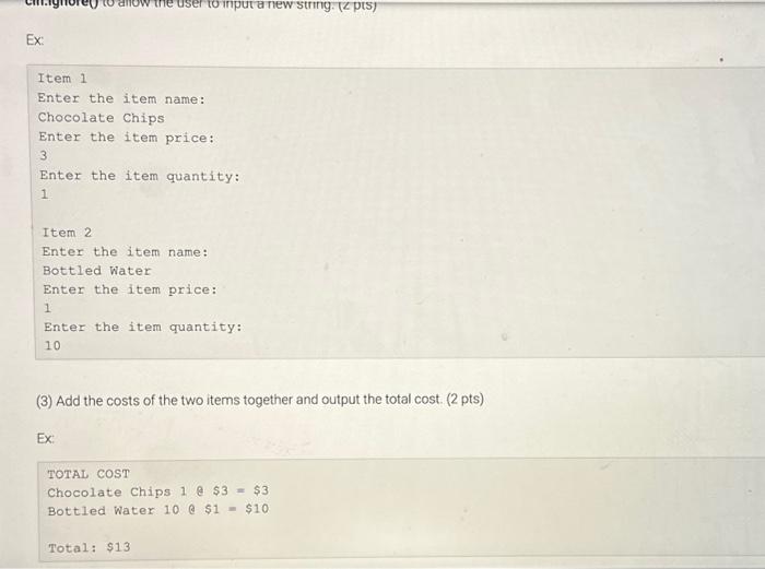 Solved 7.23 LAB*: Online shopping cart (Part 1) (1) Create | Chegg.com