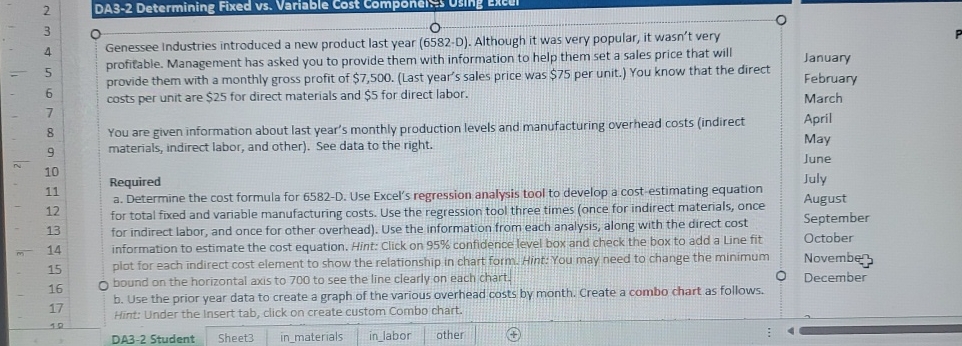 Solved Genessee Industries introduced a new product last | Chegg.com