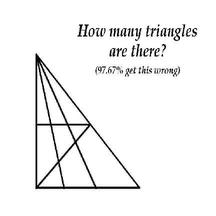 Solved How many triangles are there? (97.67% get this wrong) | Chegg.com