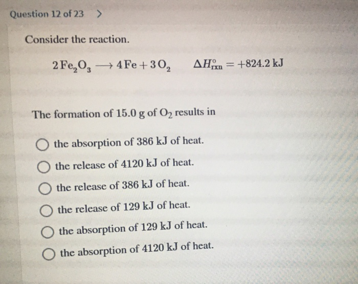 Solved Question 13 of 23 > The balanced combustion reaction | Chegg.com