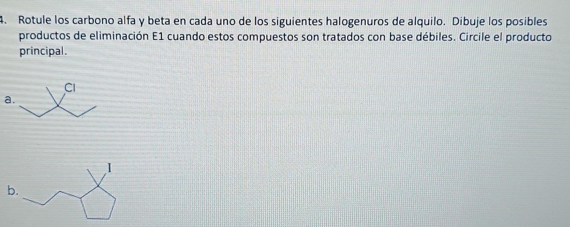 Solved Rotule los carbono alfa y beta en cada uno de los | Chegg.com