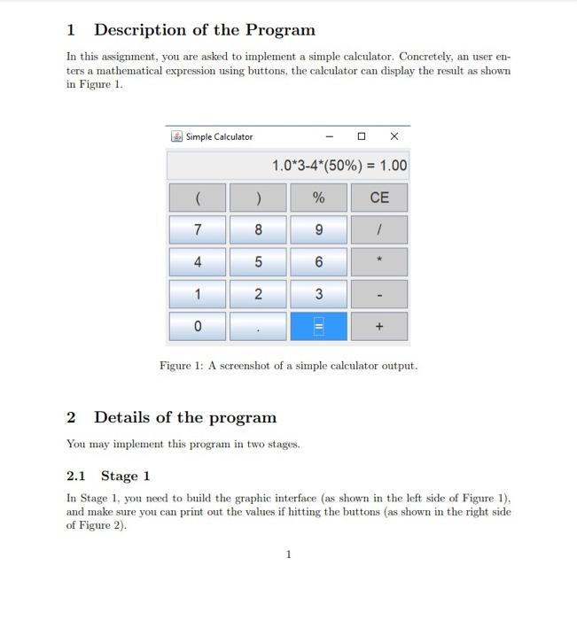 Solved 1 Description of the Program In this assignment, you | Chegg.com