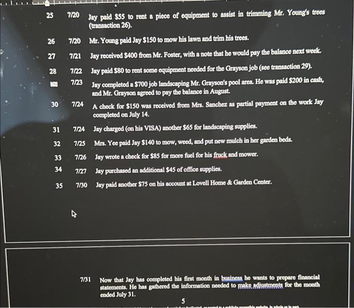 Solved 257/20 Jay paid $55 to rent a piece of equipment to | Chegg.com