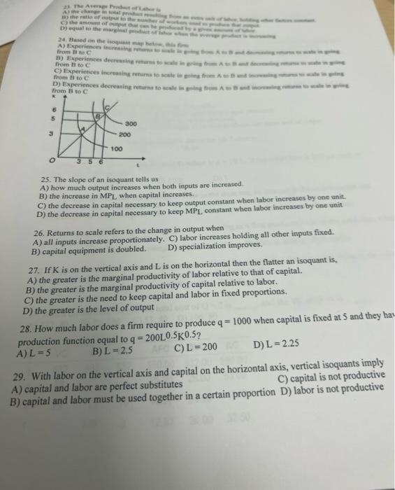 Solved C. Fxperietice from 13 to 6 " 13) Experiences 25. The | Chegg.com