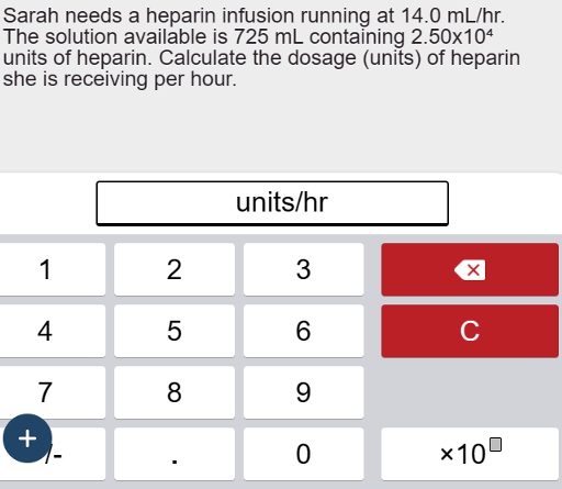 Solved Sarah needs a heparin infusion running at | Chegg.com