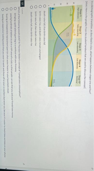Solved In a demographic transition, as described in class | Chegg.com