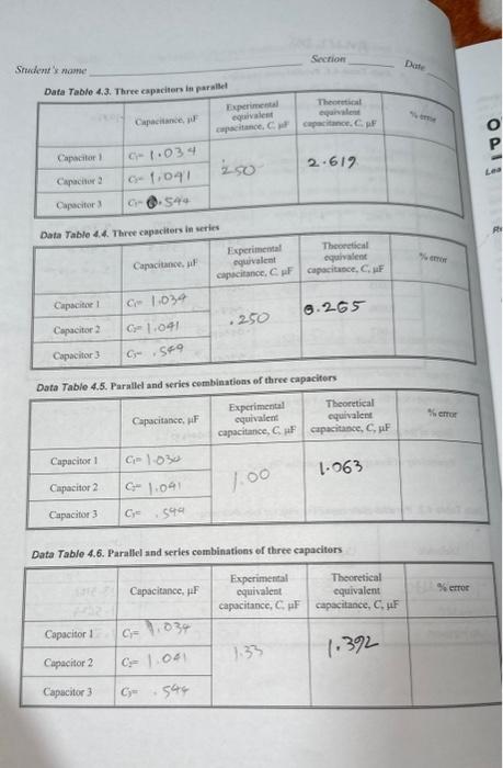 Solved nata Table 4.5. Parallel and series combinations of | Chegg.com
